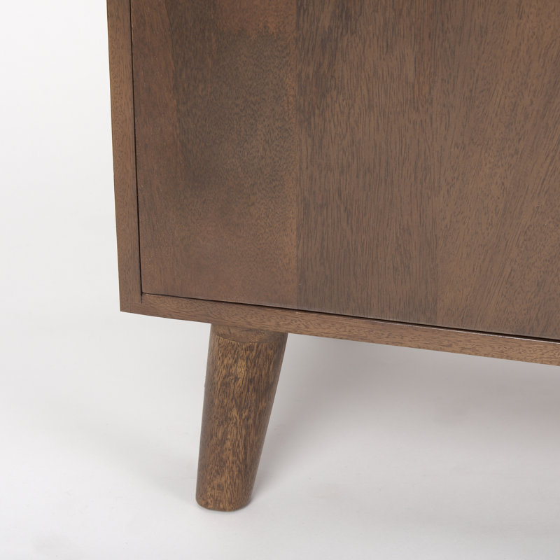 AllModern Claud 70.75L X 16W X 32H Medium Brown Wood 4 Door Tray Top ...