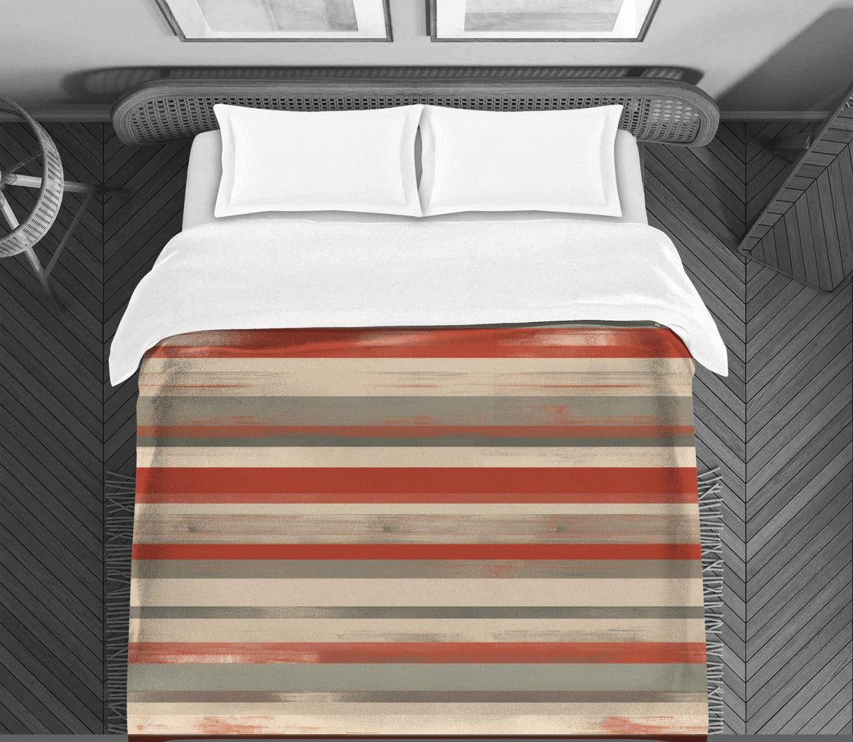 VisionDecor Horizontal Stripe Bedding | Wayfair