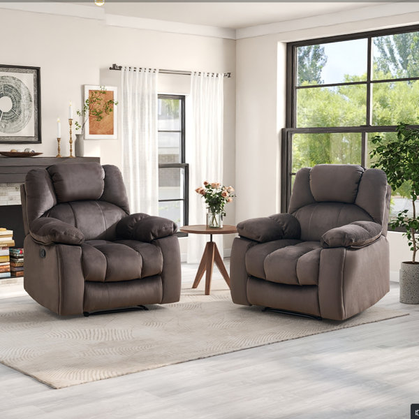 Latitude Run® Dartee 39"W Extra Soft Padding Manual Handle Reclining ...