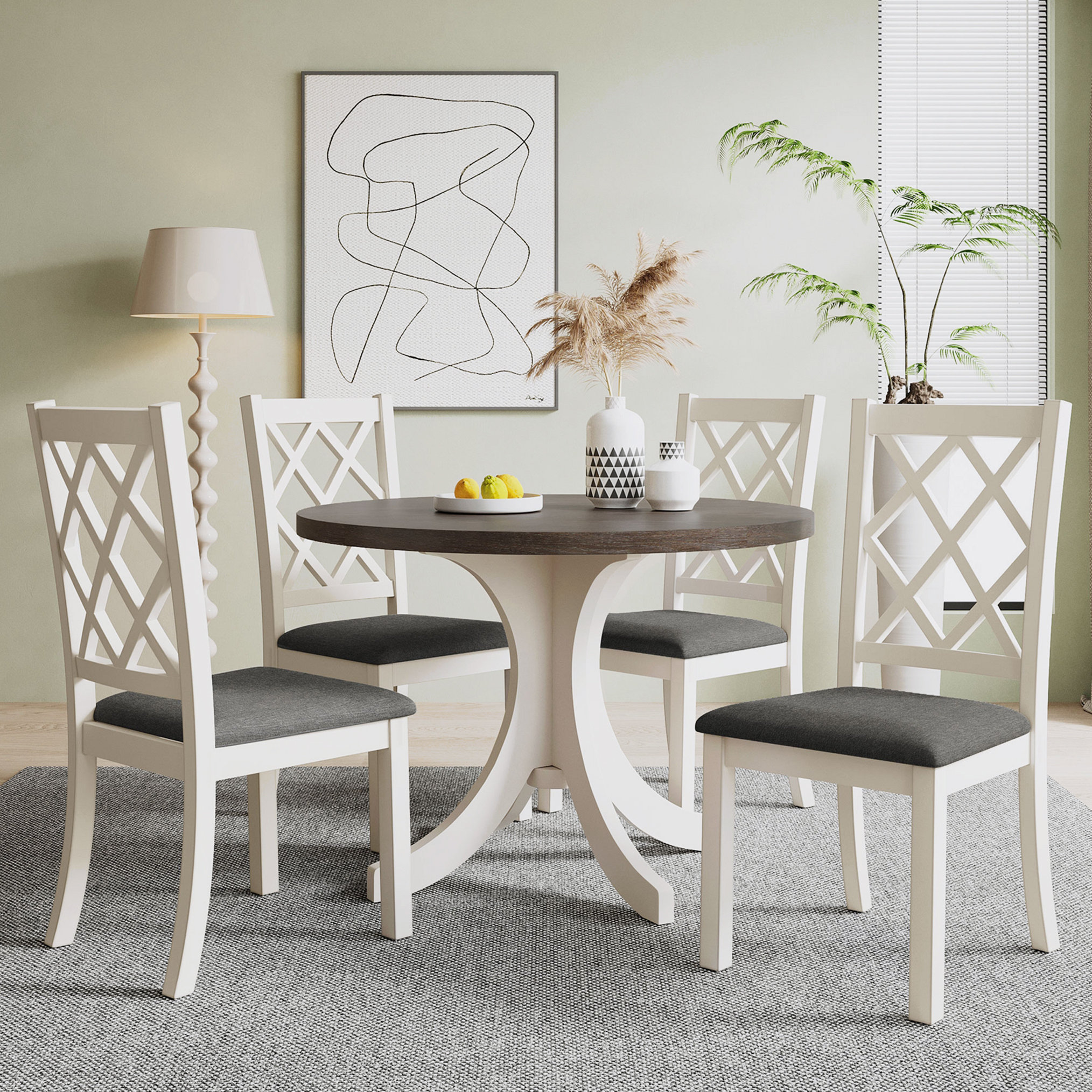 Winston Porter Round Dining Table Set Round Kitchen Table Set Round Dining Set Round Table and ...