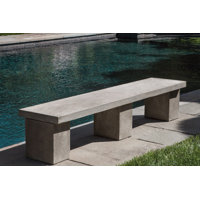 Cast Stone & Concrete Outdoor Benches You'll Love | Wayfair