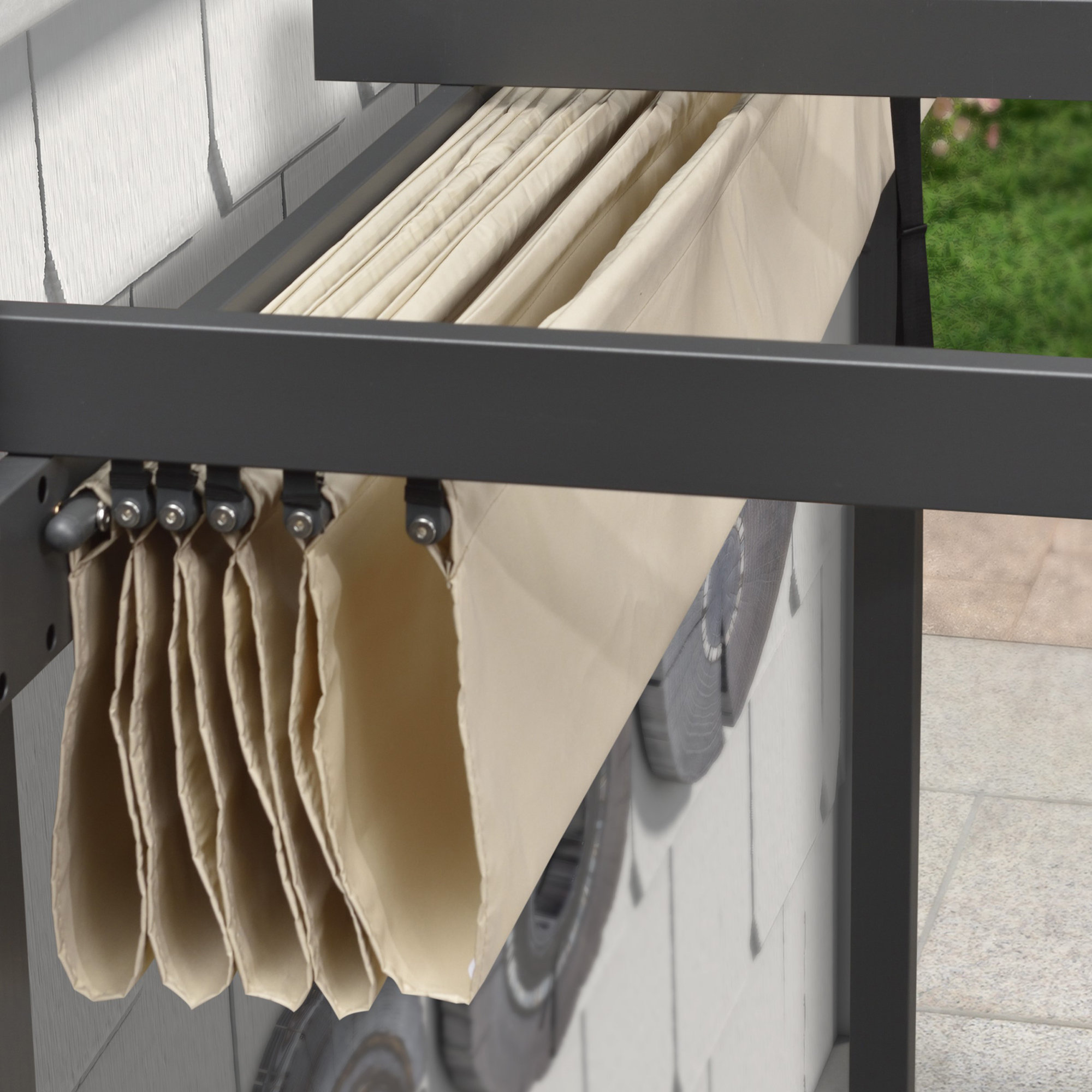 Purple Leaf Outdoor Retractable Pergola Replacement Canopy & Reviews ...