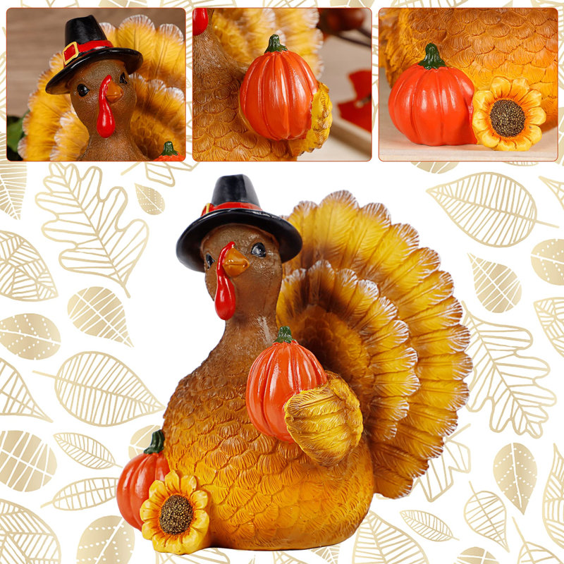 Ophelia & Co. Thanksgiving Turkey Tabletop Centerpiece Decor | Wayfair