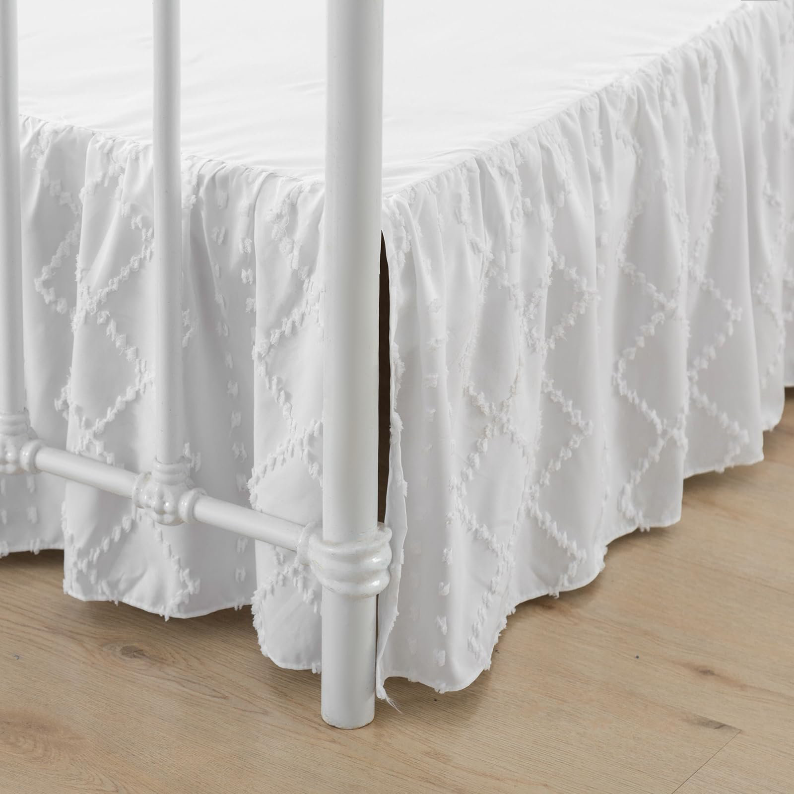 tangmaikeji Bed Skirt Queen Size Ruffled Bed Skirt With Split Corners ...