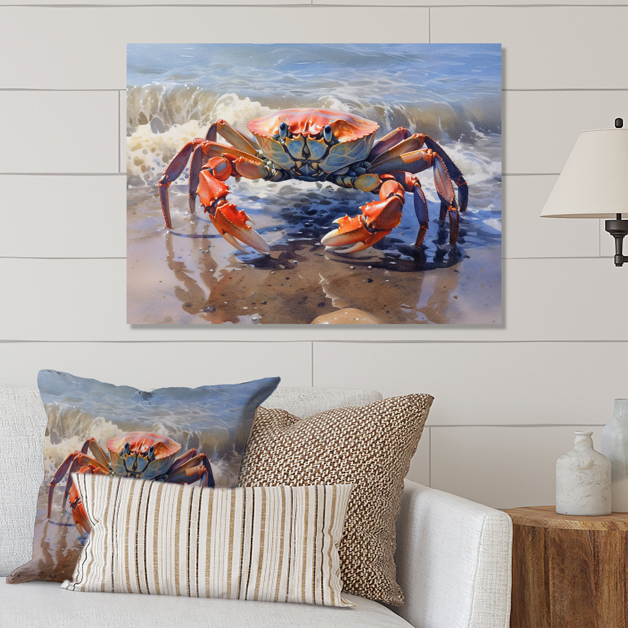 Highland Dunes Crab Beachcombers II - Animals Print on Metal | Wayfair