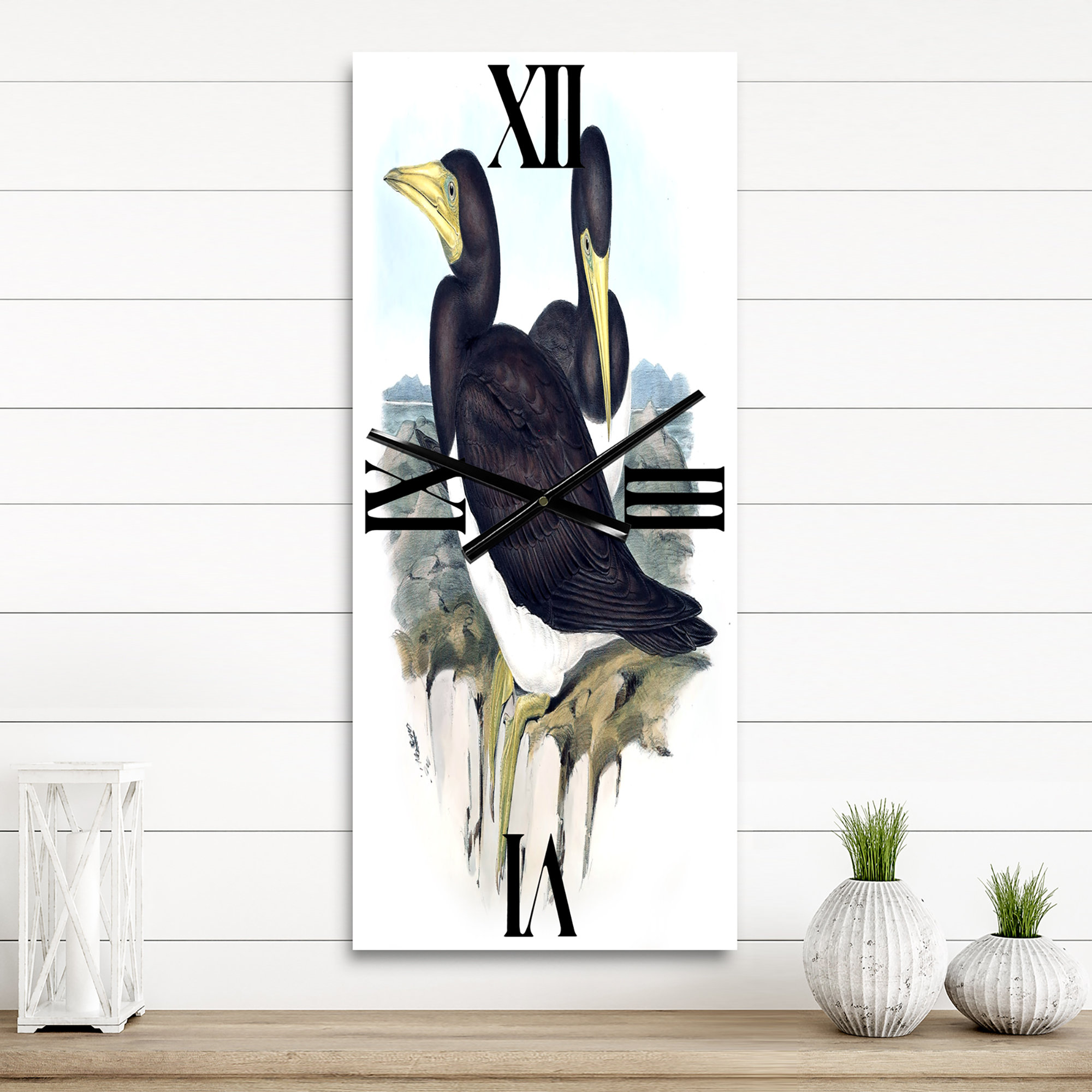 East Urban Home Vintage Australian Birds XII - Traditional Wall Clock ...