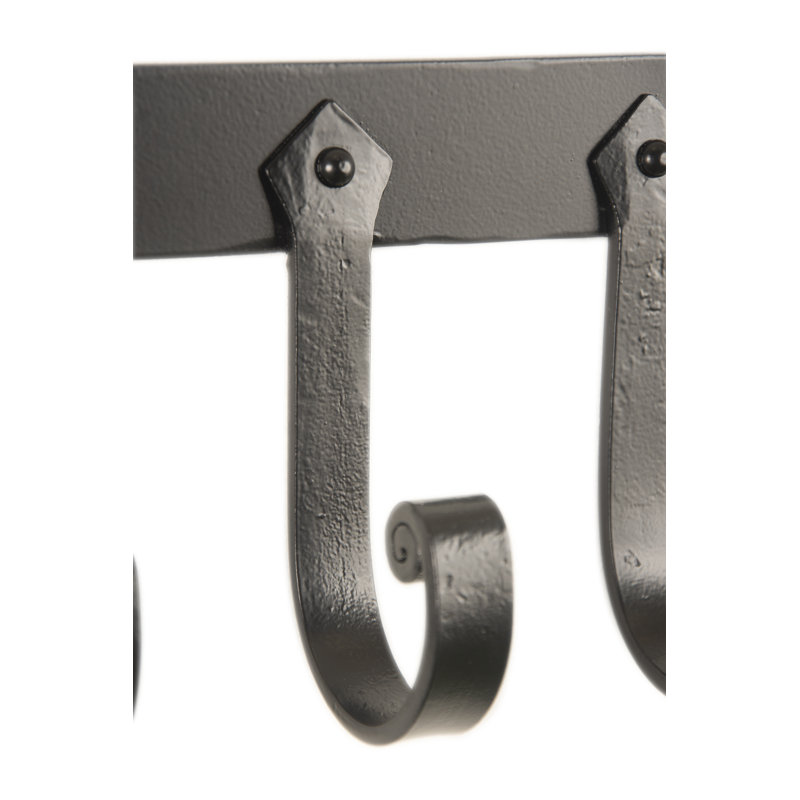 Artesano Iron Works Hand Forged 4 Iron Hook Rack | Wayfair