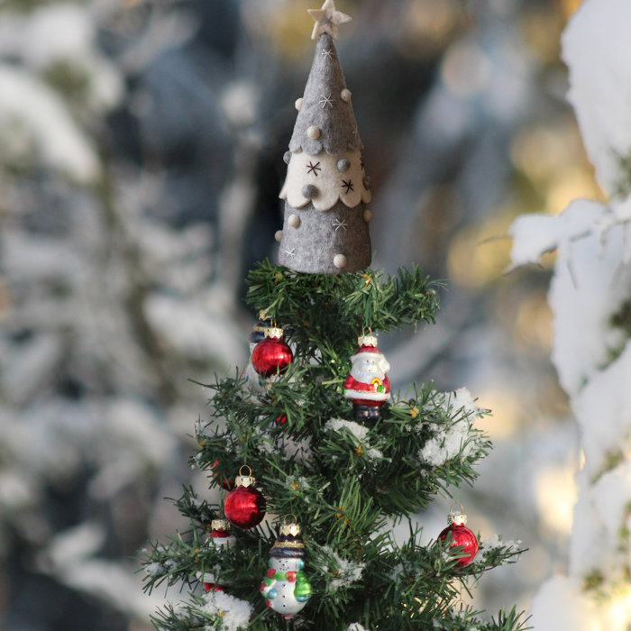 The Holiday Aisle® Handmade Felt Christmas Tree Topper or Tabletop ...