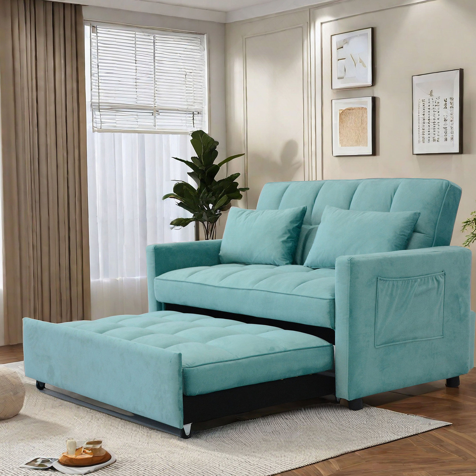 Latitude Run® Versatile Convertible Sofa Bed with Multiple Functions ...