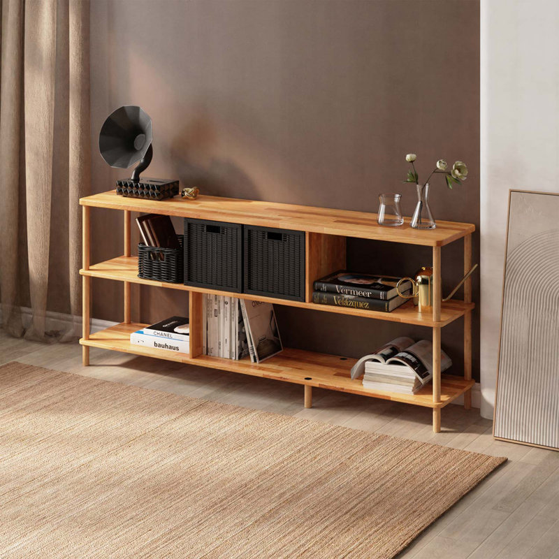 Demontha Solid Wood Short Bookcase | Wayfair