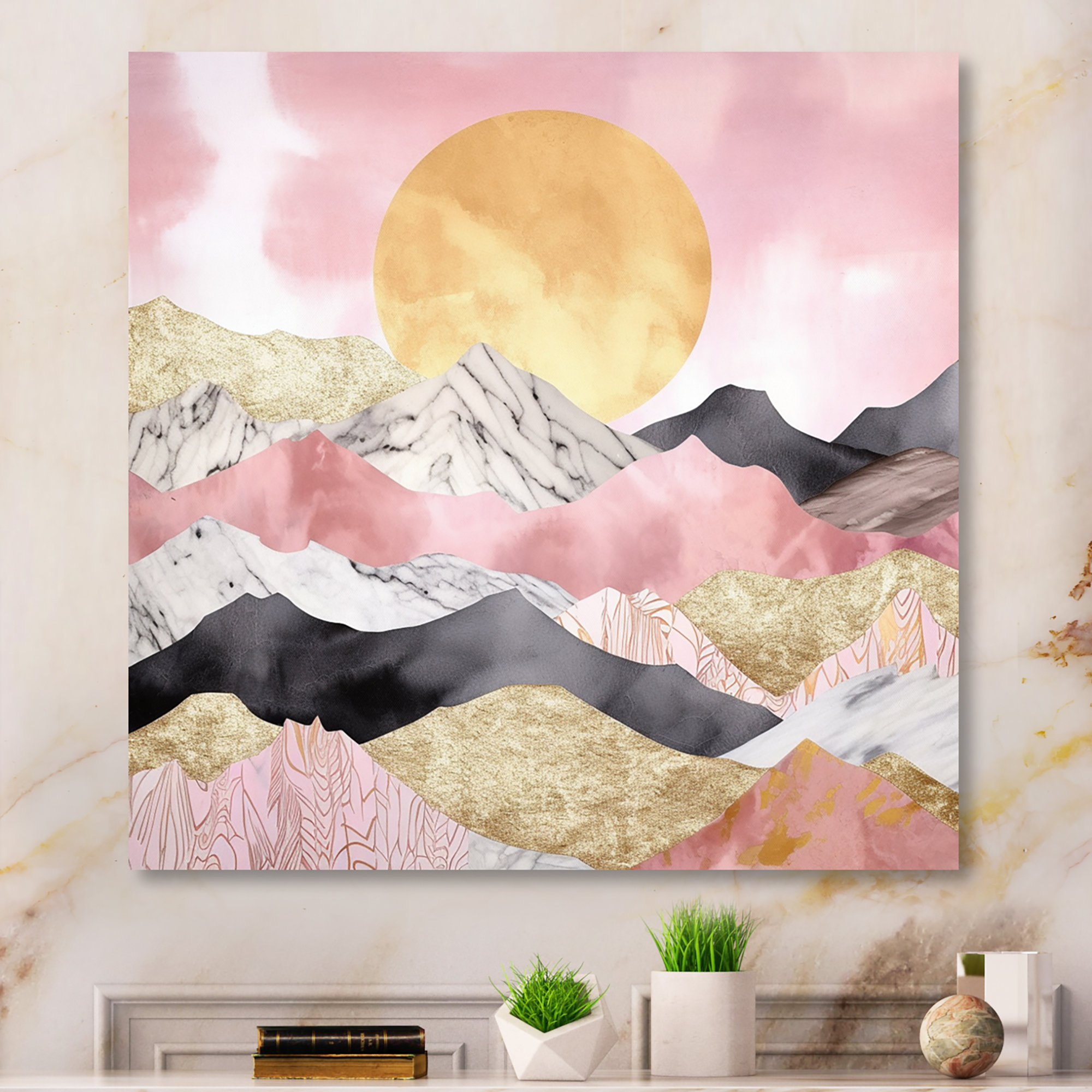 Millwood Pines Vibrant Mountain Landscapes V - Abstract Landscape Metal ...