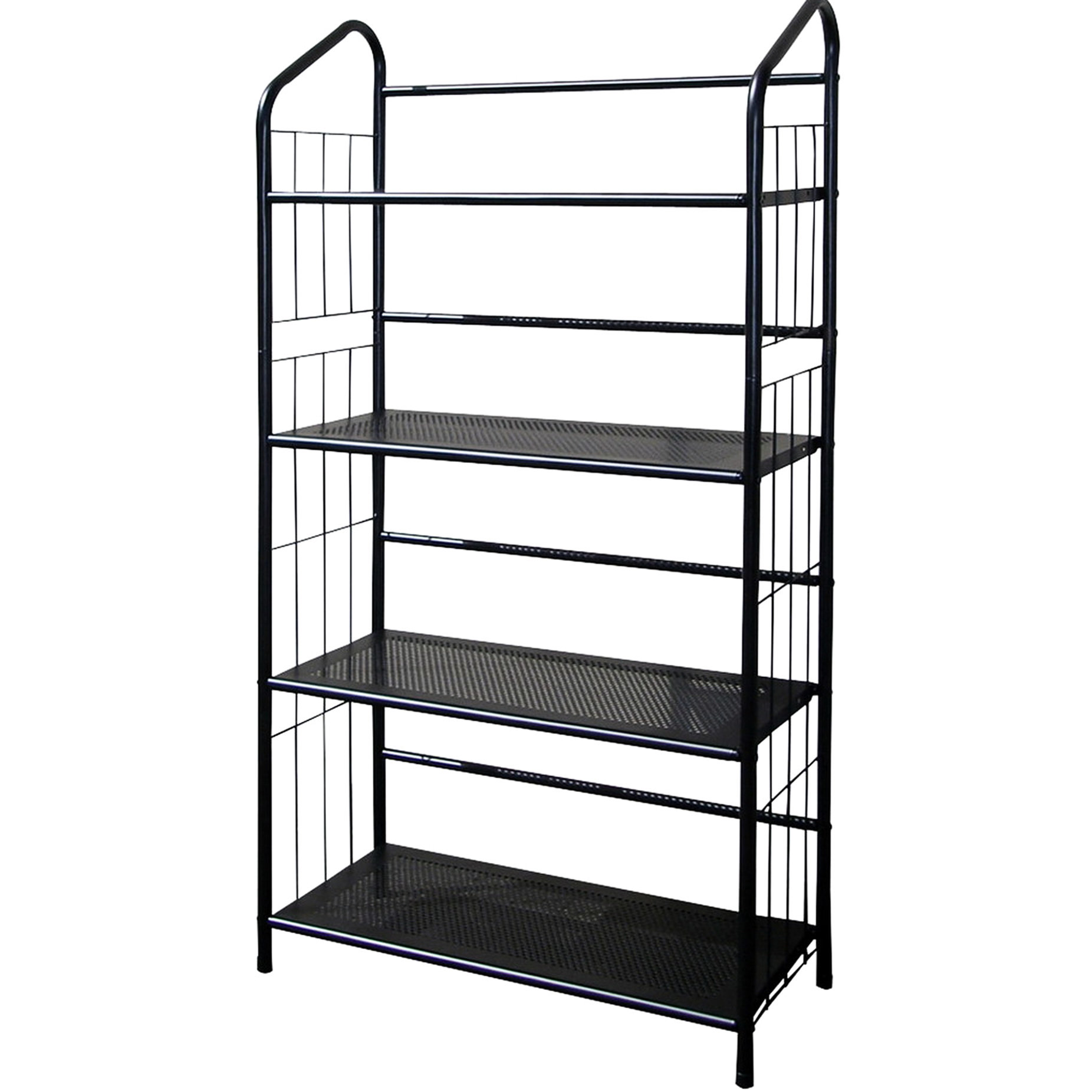 IntrospectiveIncline Black 49" 4 Standing Metal Bookcase - Provide ...