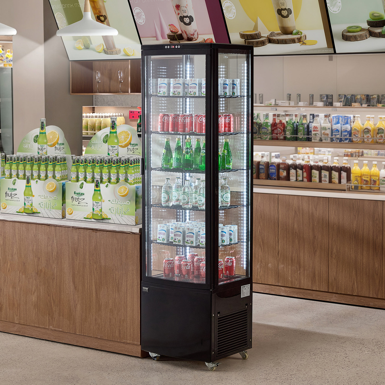 VEVOR Refrigerated Display Case Bakery Display Fridge Case 9.8 cu ft ...