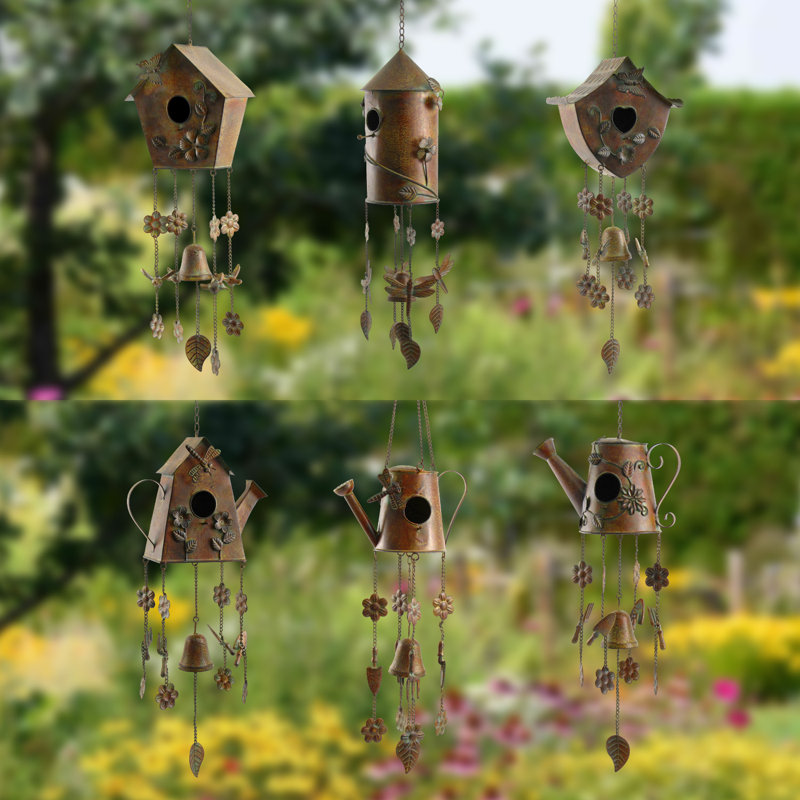 August Grove® Julio Weather Resistant Metal Abstract Wind Chime | Wayfair