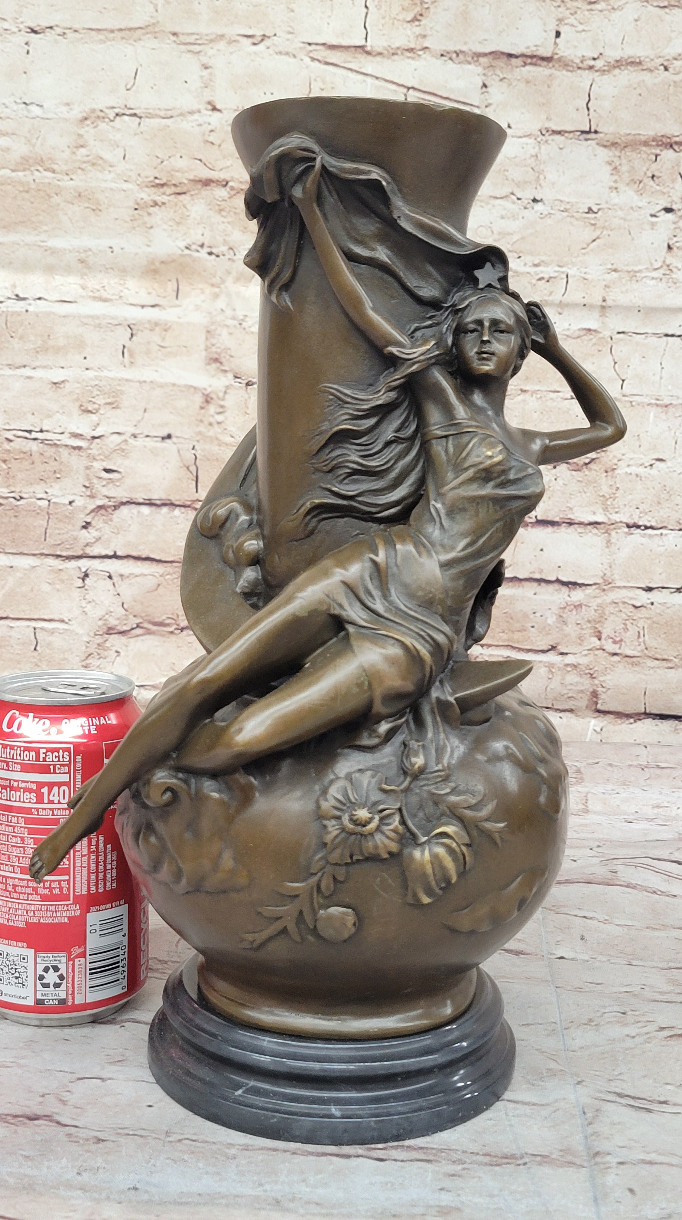 Canora Grey Teonni Handmade Sexy Semi Woman Vase Centerpiece Bronze ...