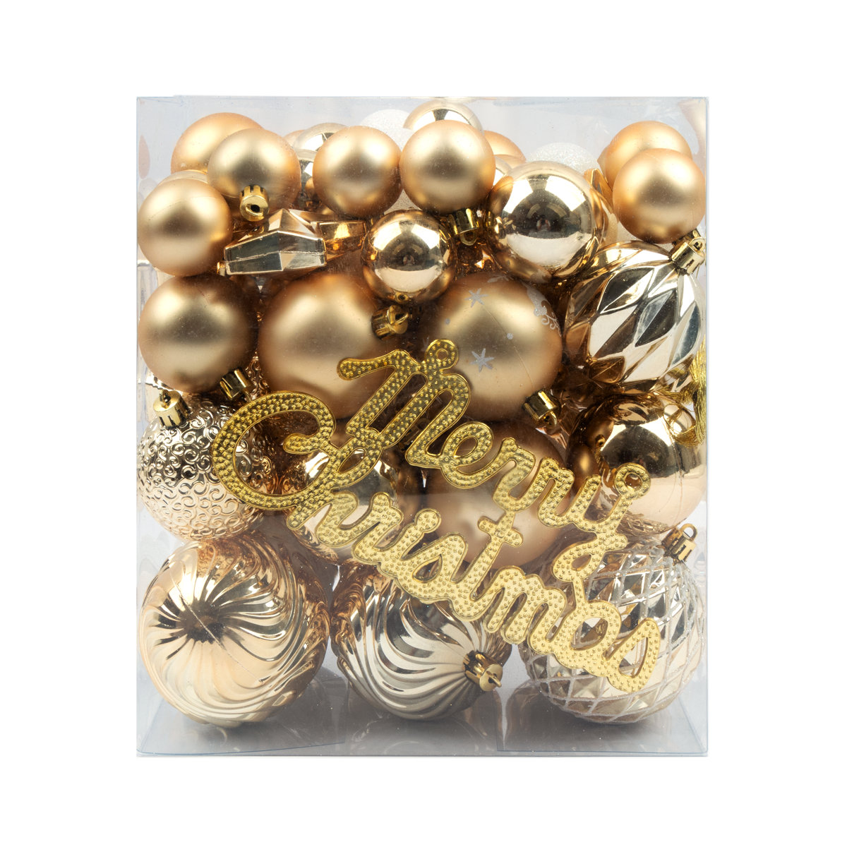 WS at Home 65 Piece Assorted Shatterproof Ball Ornaments Set & Reviews ...