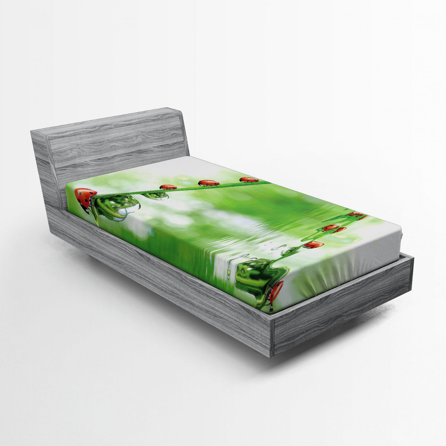 Ambesonne Ladybugs Fitted Sheet | Wayfair