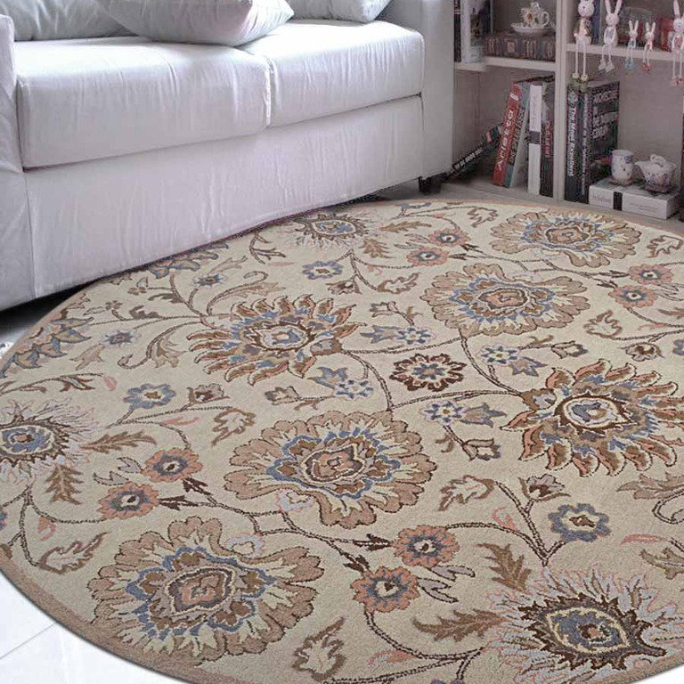 Winston Porter Karlie HAND TUFTED WOOL ECO-FRIENDLY AREA RUGS - Cream ...