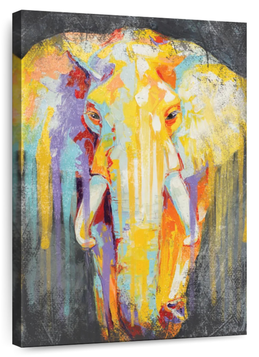 Ebern Designs Brampt Elephant Paint Drip - Wayfair Canada