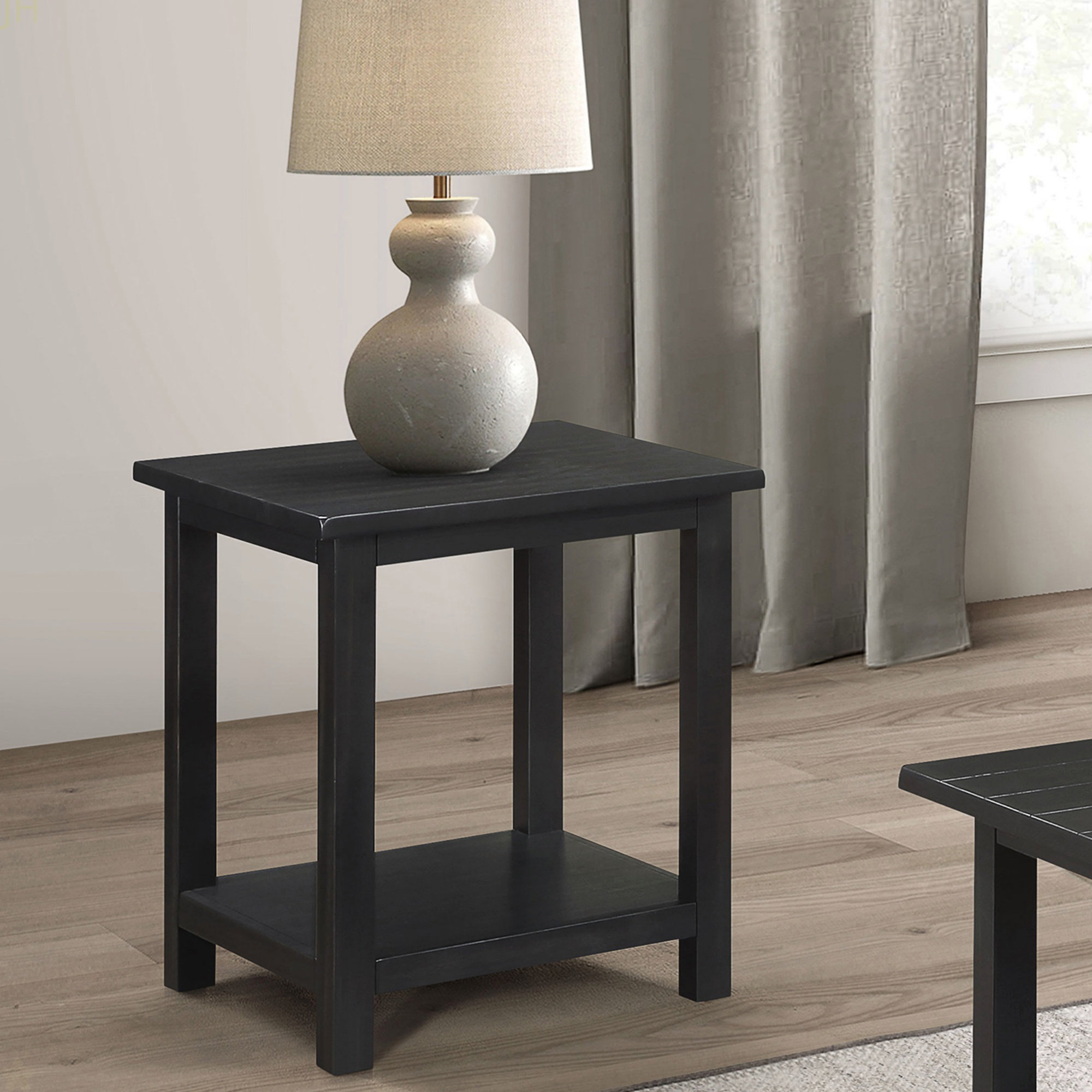 Ophelia & Co. Castleton Distressed Brown Wood End Table With Shelf ...