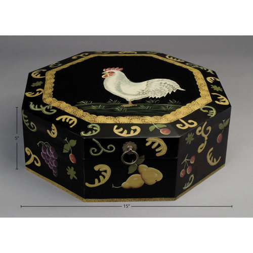 AA Importing Rooster Octagonal Decorative Box | Wayfair