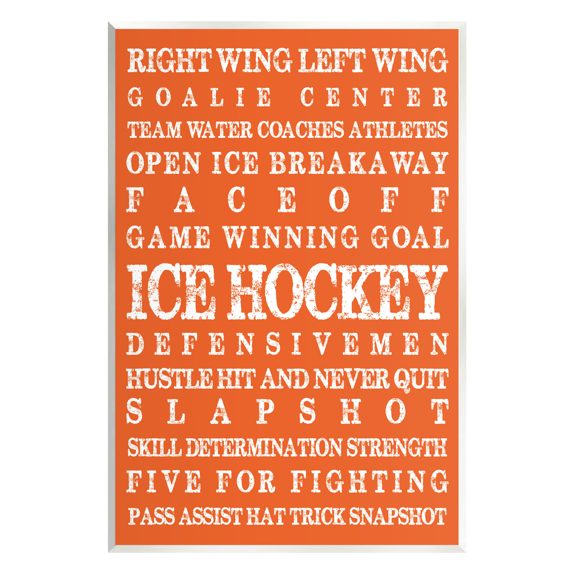 Stupell Industries Ice Hockey Phrases Wall Plaque Art by Melody Hogan ...