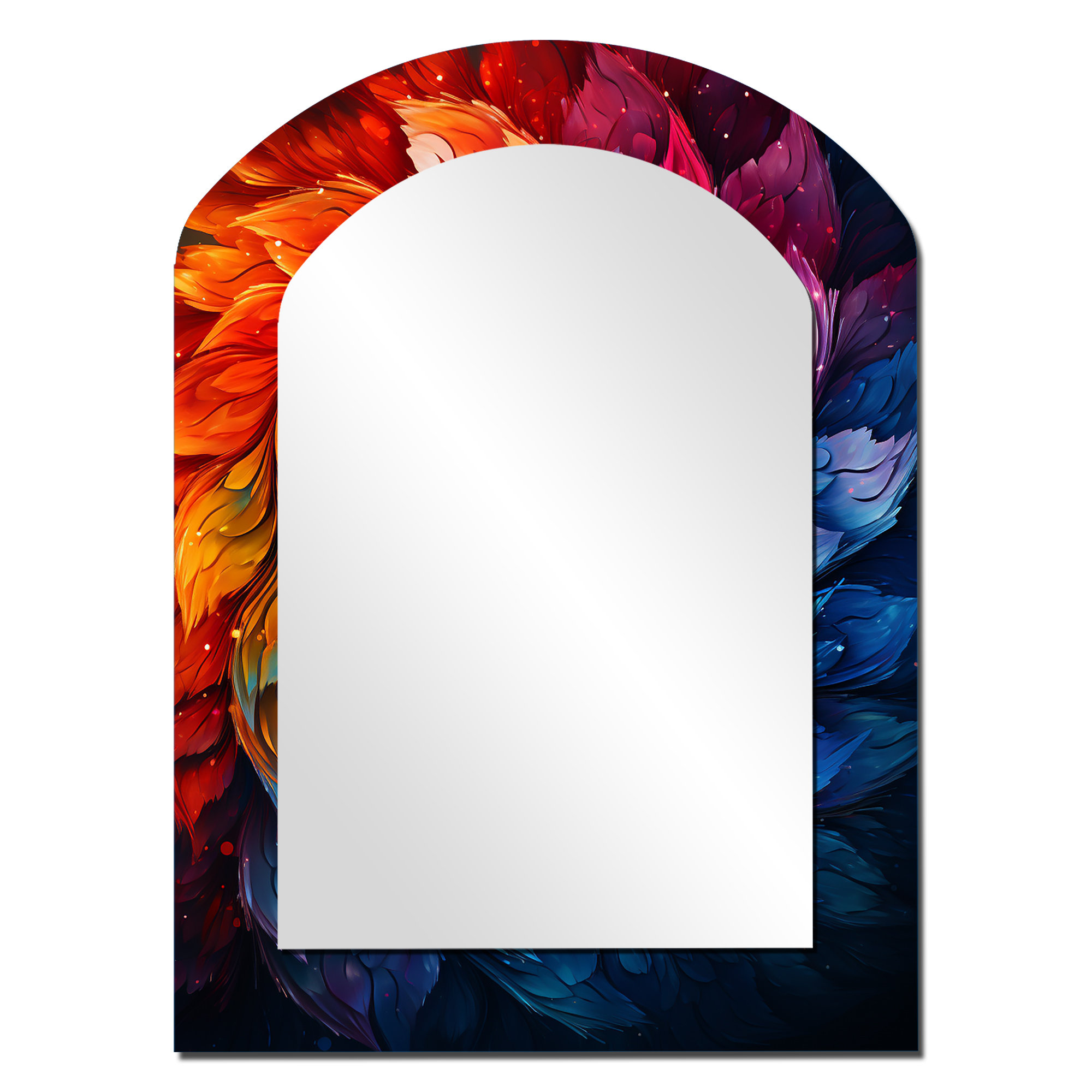 Dakota Fields Fractal Colorfulfloral Spiral I - Multi-Color Arch Wall ...