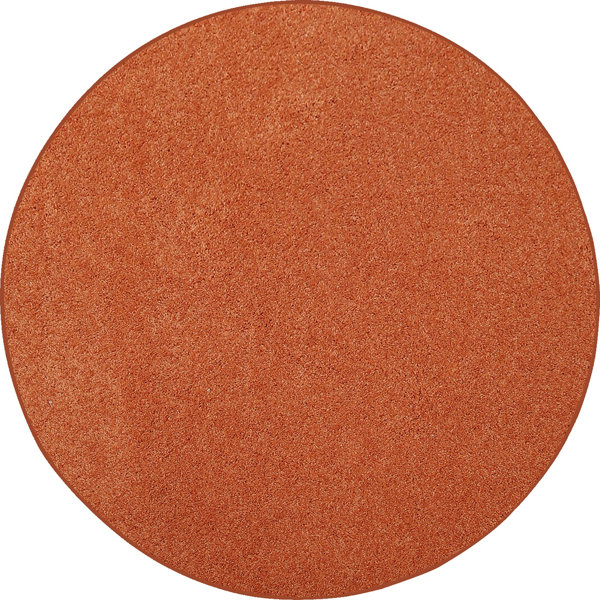 Latitude Run® Solid Color Round Shape Area Rugs Orange | Wayfair