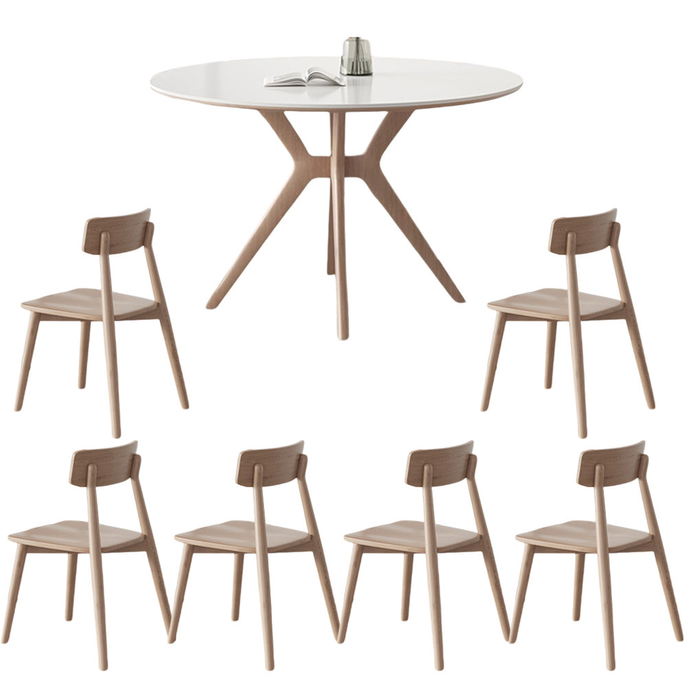 Elamer Nordic style simple round dining table set - Wayfair Canada