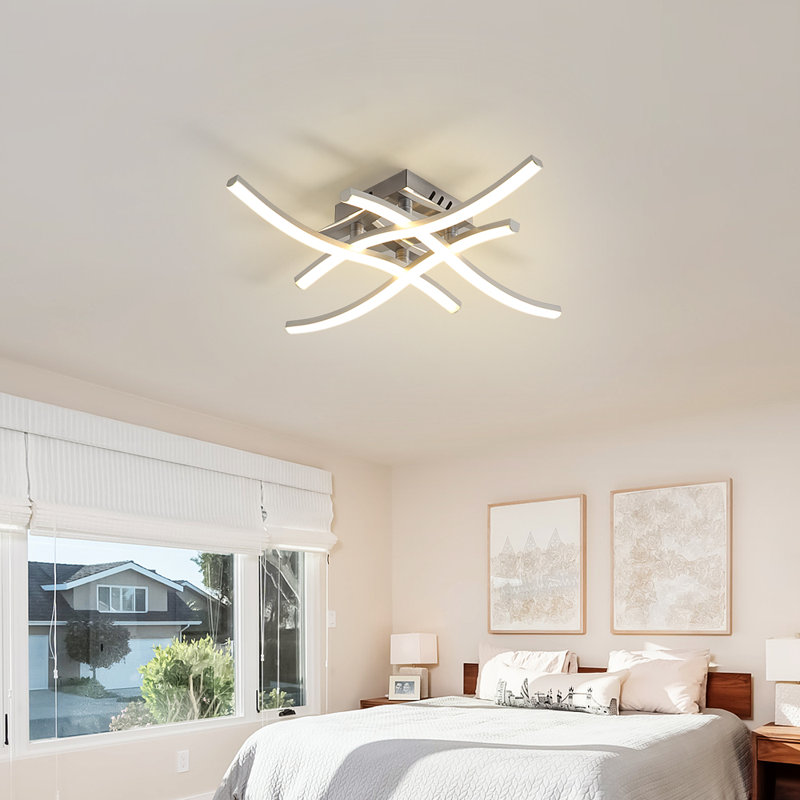 Wrought Studio™ Cziara 4-Light LED Semi Flush Mount Ceiling Light | Wayfair