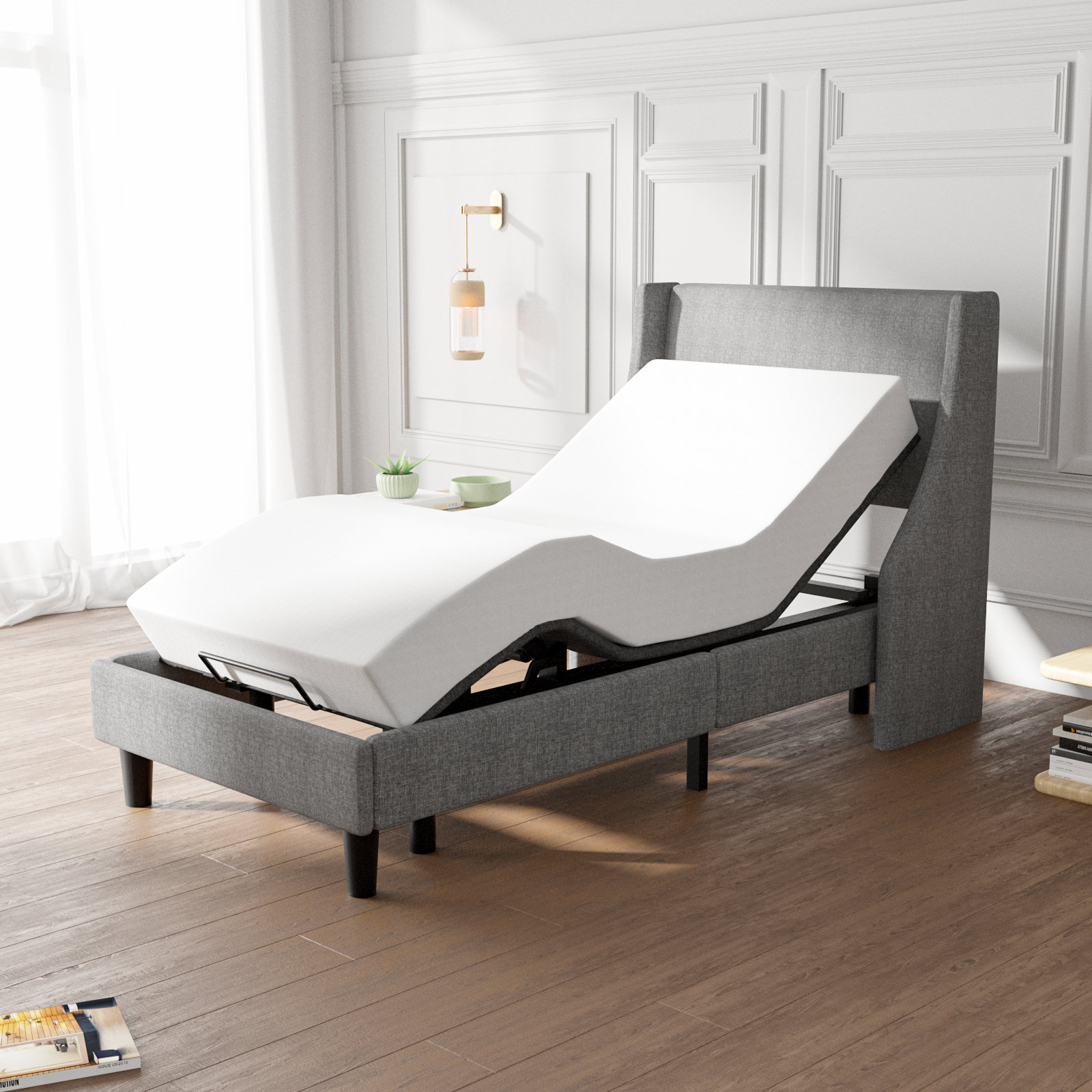 Alwyn Home Channahon Adjustable Bed with Wireless Remote & Reviews ...