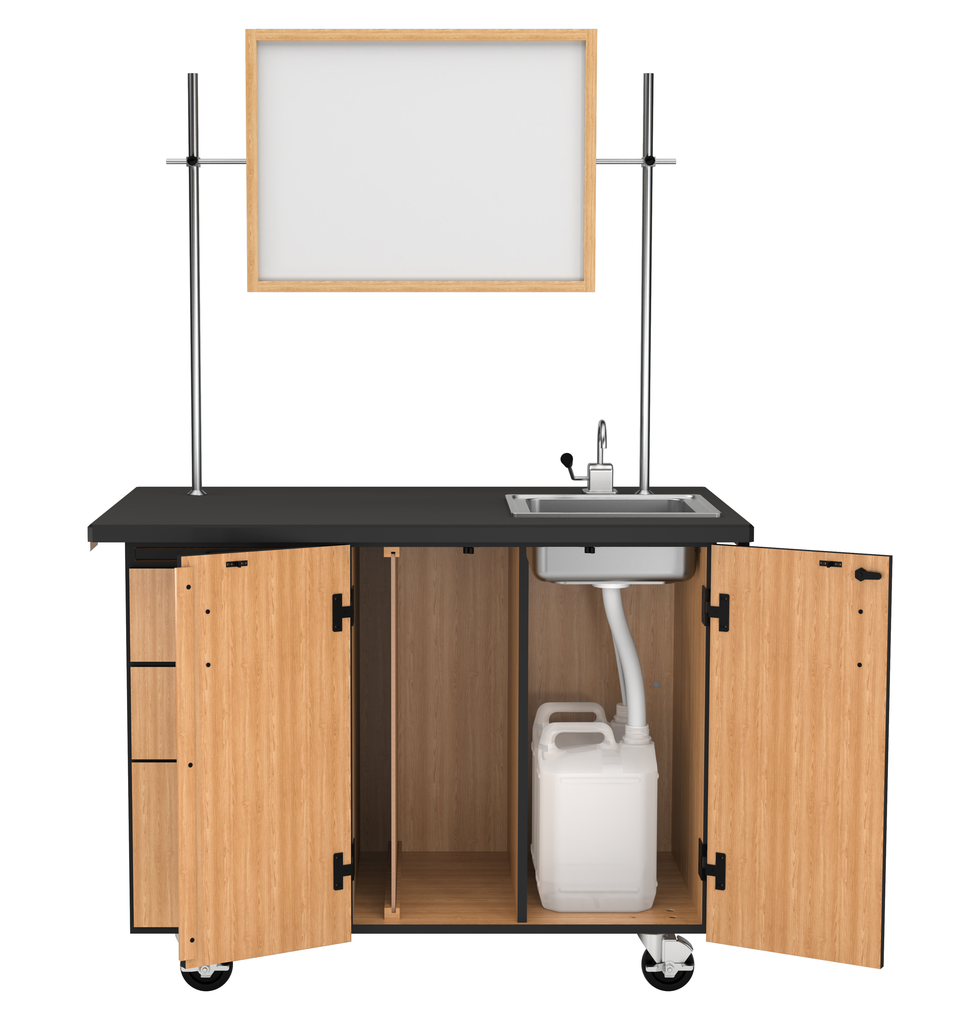 National Public Seating Mobile Science Cart with External Drawers ...