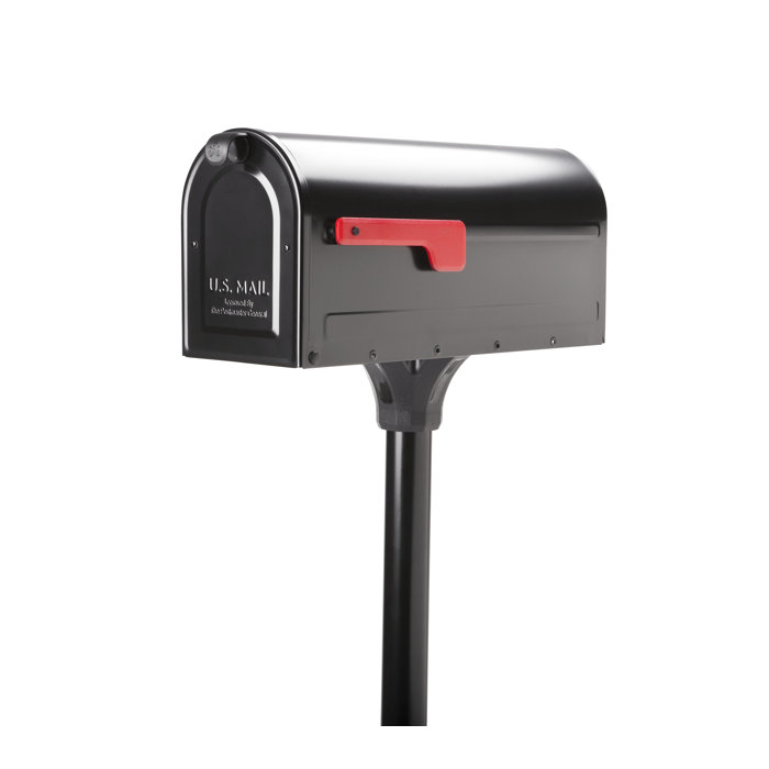 Architectural Mailboxes MB1 Steel Post Mounted Mailbox with Magnetic ...