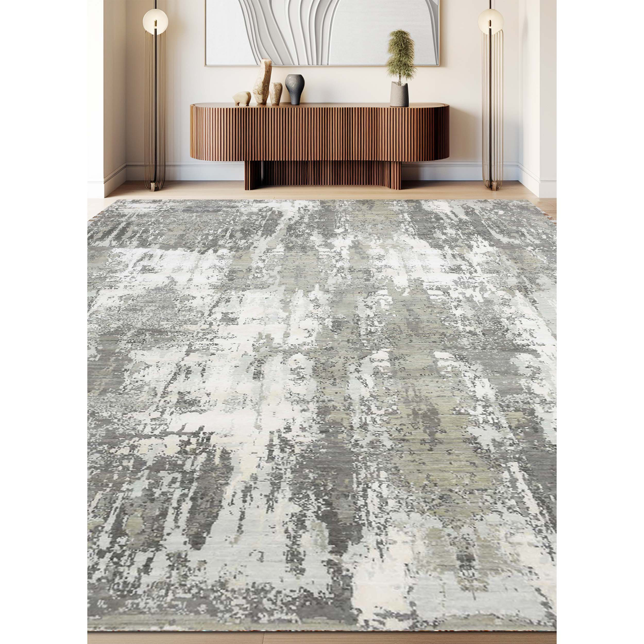 Bokara Rug Co., Inc. High-Quality Hand Knotted Silver Area Rug | Wayfair