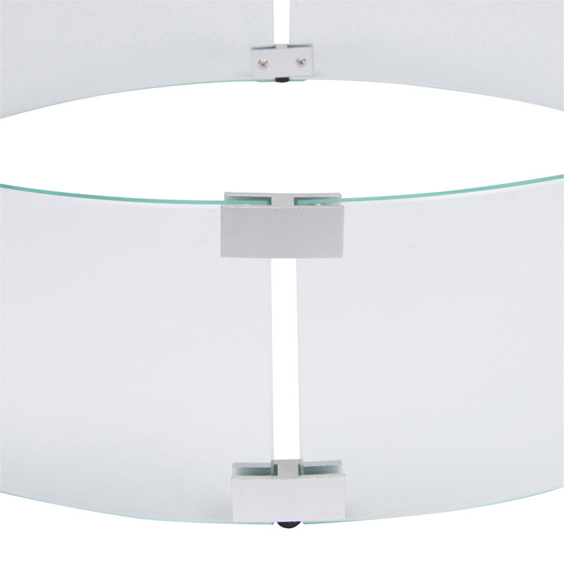 Latitude Run® 24" x 24" Tempered Glass Wind Fire Pit Flame Guard | Wayfair