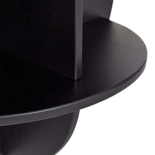 Millwood Pines Balmuth Half-Circle Wooden Floating Side Table | Wayfair