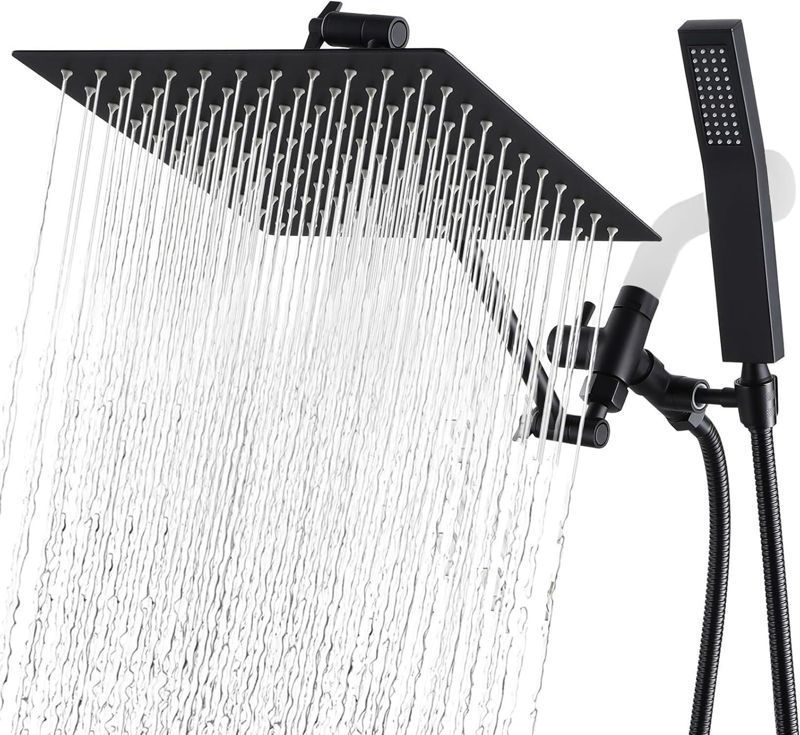 Silodo 12-Inch Two-Way Shower Head Set High-Pressure Rainfall Shower ...