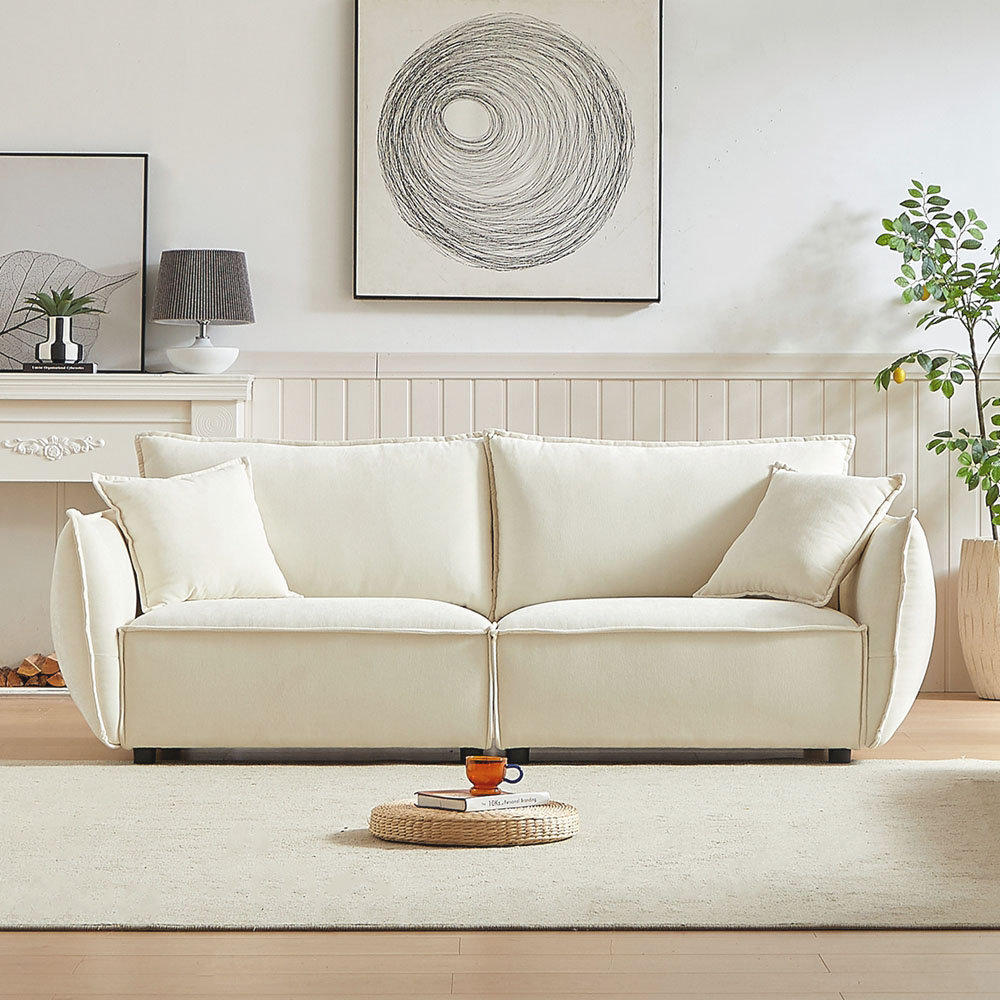 Latitude Run® Stylish chenille Triple sofas with Extra 2 Pillows | Wayfair