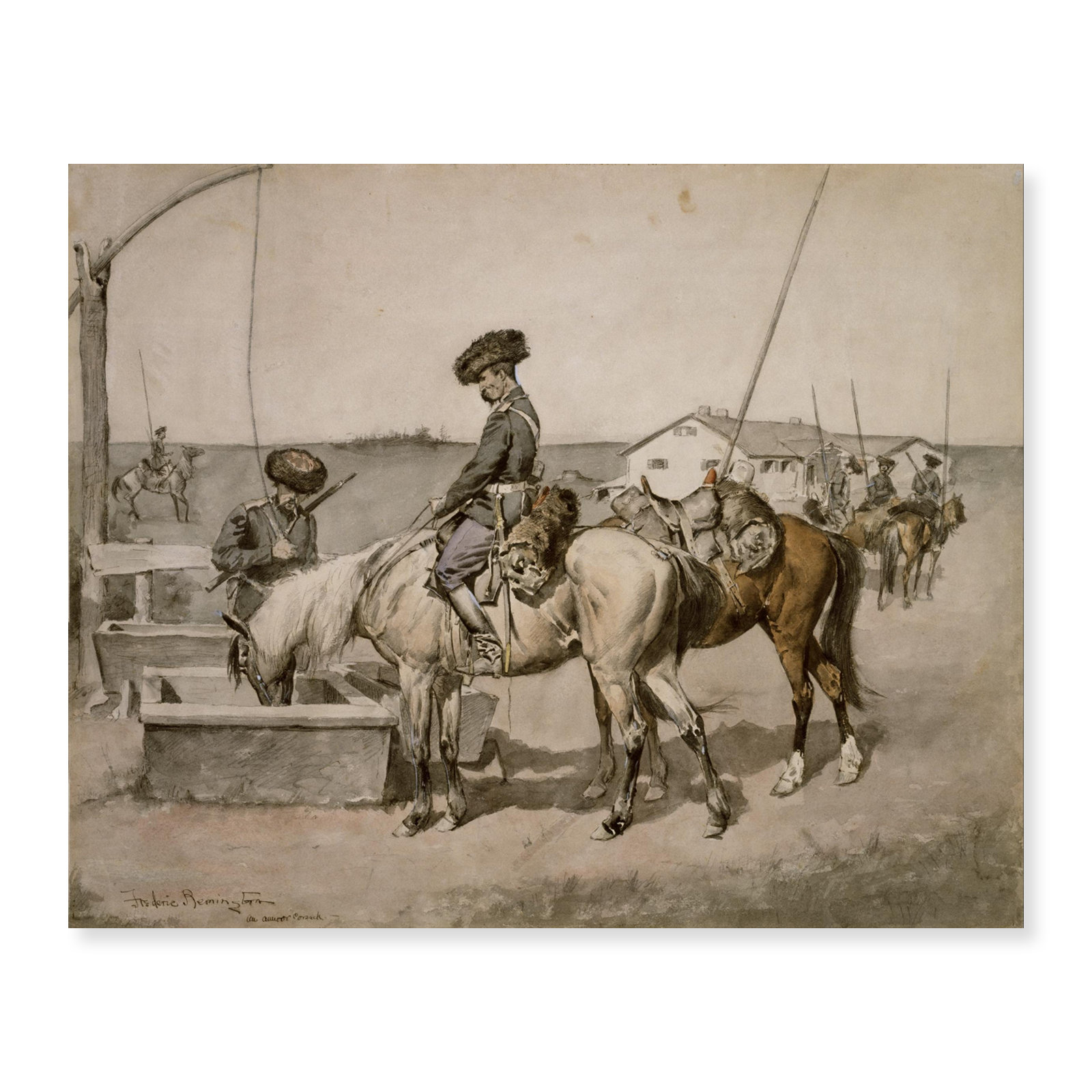 Canora Grey Art Print (Unframed), An Amoor Cossack by Frederic ...