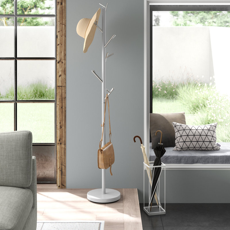 Wade Logan® Metal 11 - Hook Freestanding Coat Rack & Reviews | Wayfair