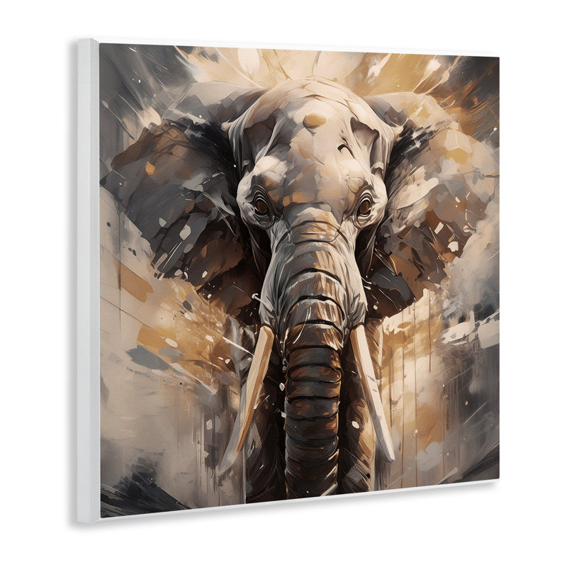 Union Rustic Modern Splatter Elephant Wall Plaque Art by Noah Bay | Wayfair