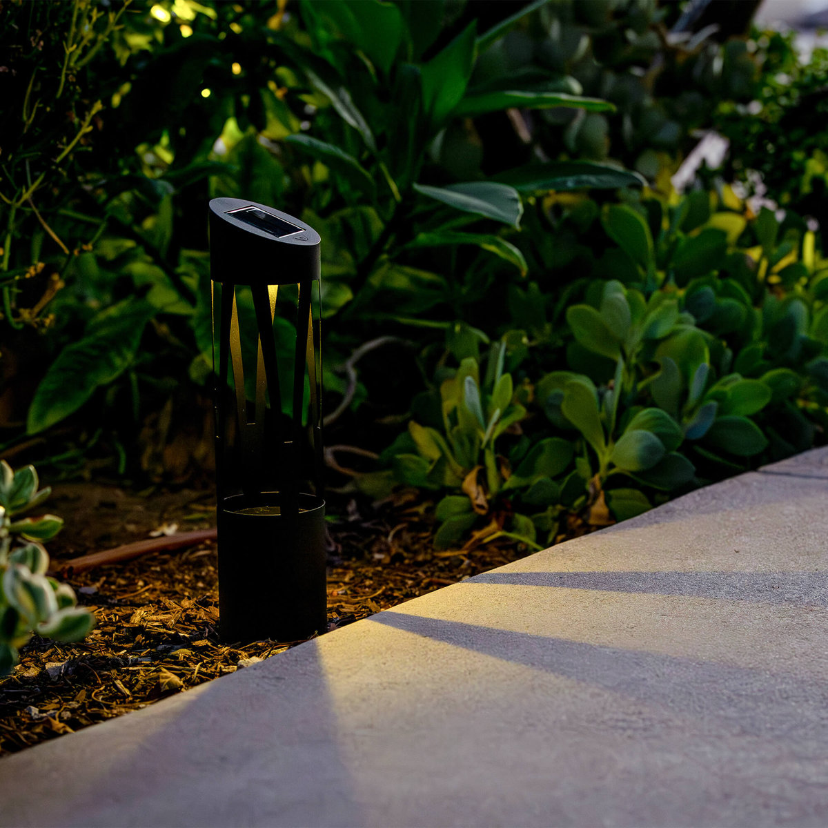 KODA Solar Sunburst Round Bollard Light 4-Pack & Reviews | Wayfair