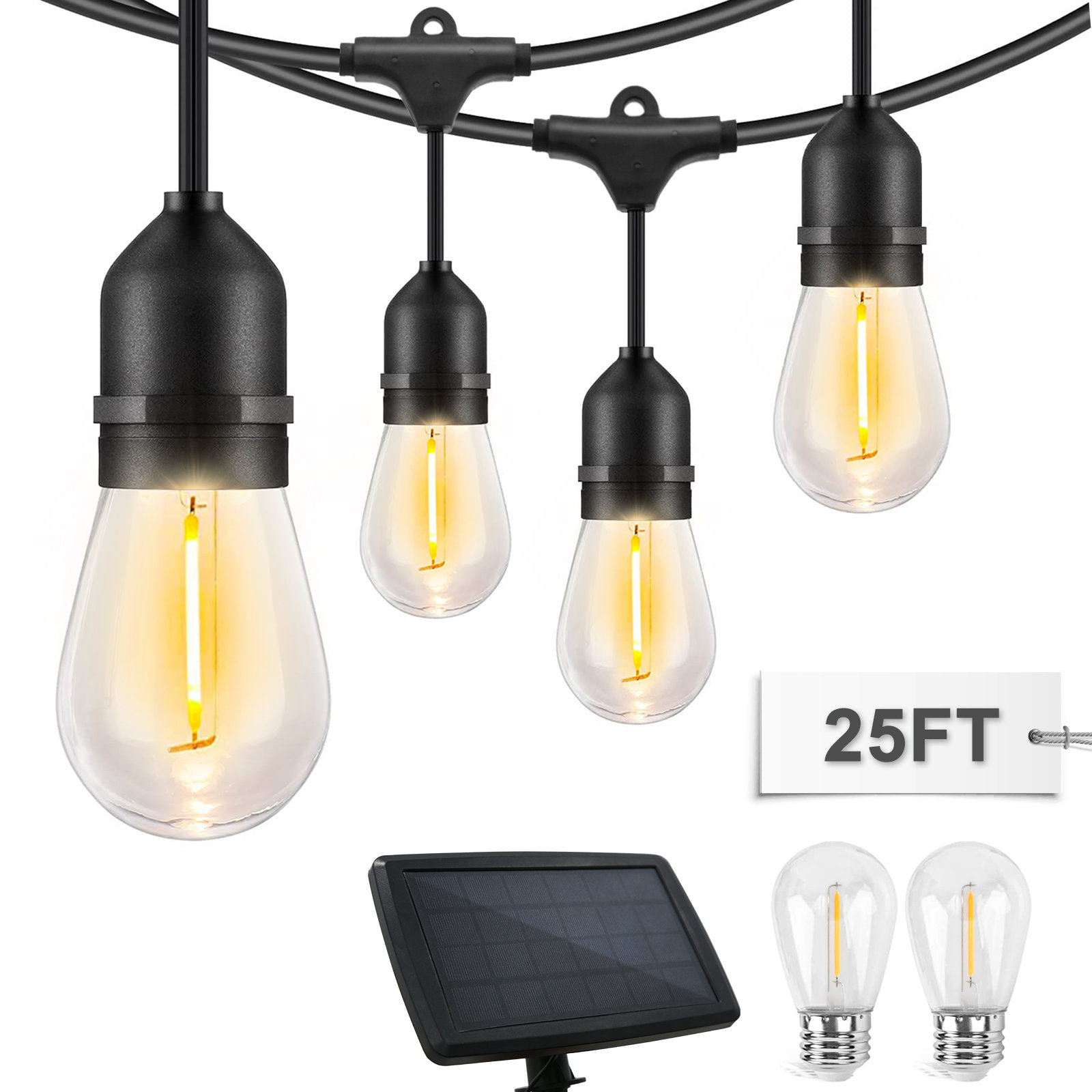 EAGLE PEAK Outdoor 10 - Bulb 25'' Plug-in String Light | Wayfair