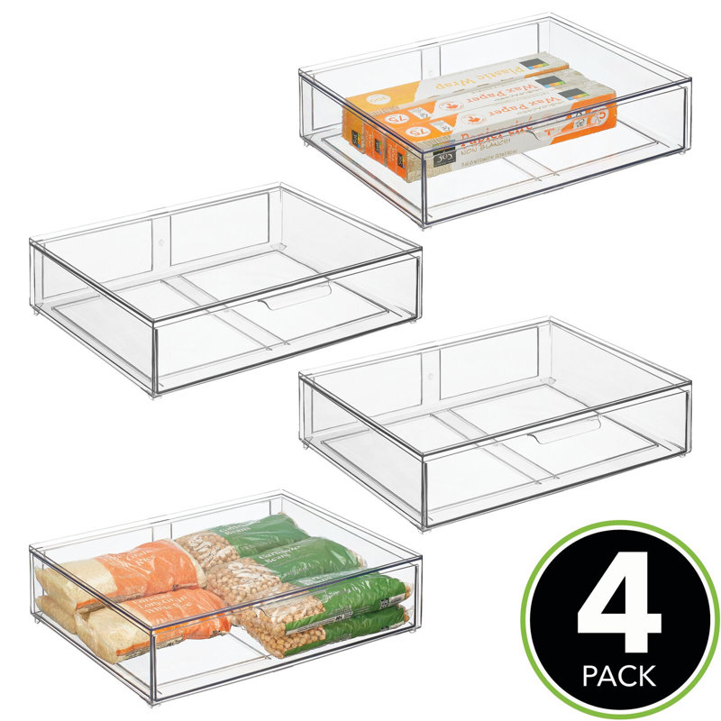 mDesign Plastic Stackable Drawer Set | Wayfair