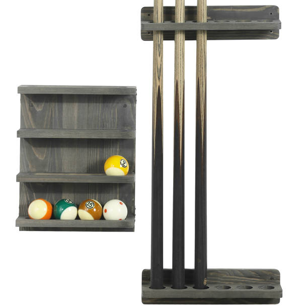 MyGift Solid Wood Floor Pool Cue Rack | Wayfair
