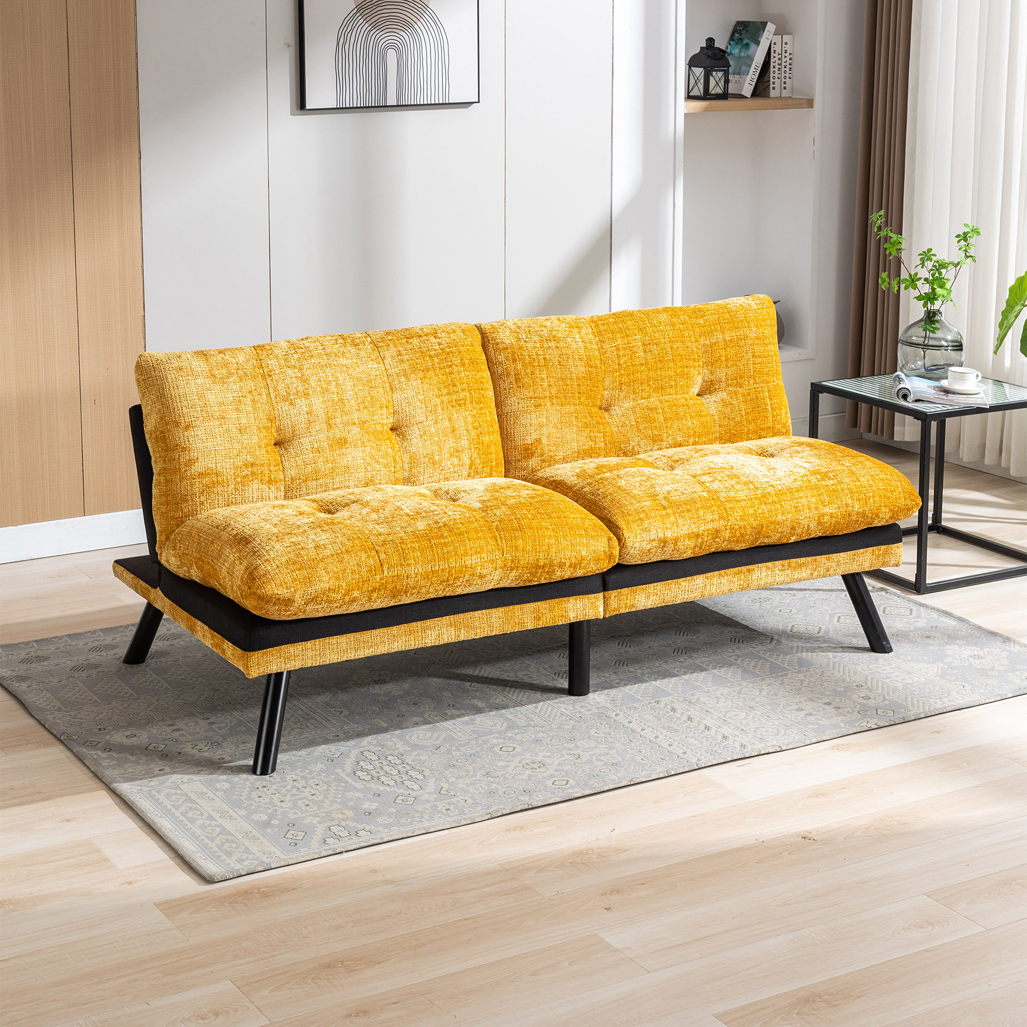 Inbox Zero Mobasher Upholstered 71.6'' Reception Loveseat | Wayfair