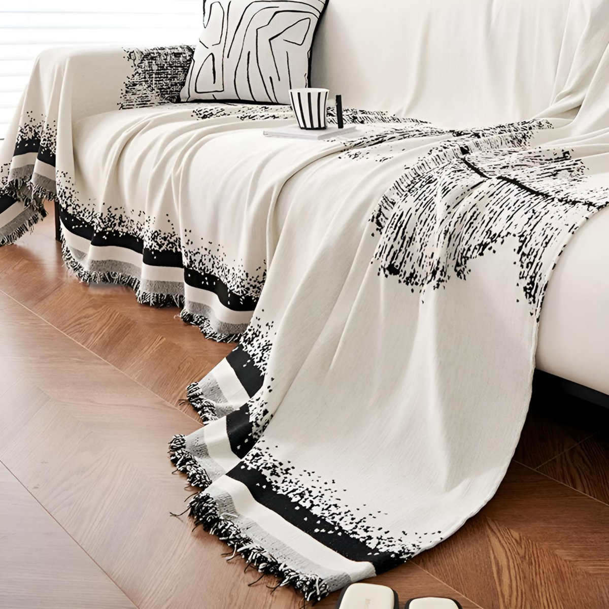 JINXI Anti Cat Scratch Chenille Full Cover Sofa Towel, Soft And ...