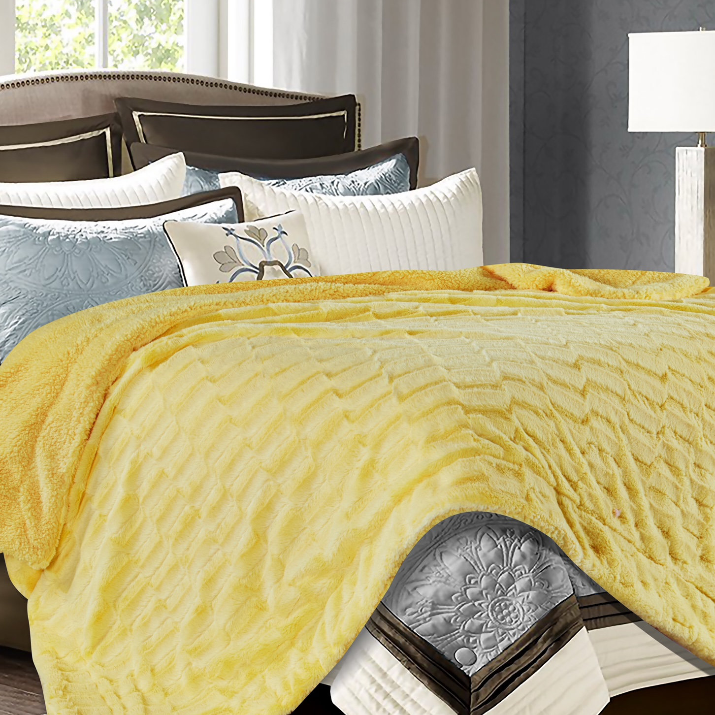 Chanasya Elegant Rectangular Embossed Microfiber Blanket & Reviews ...