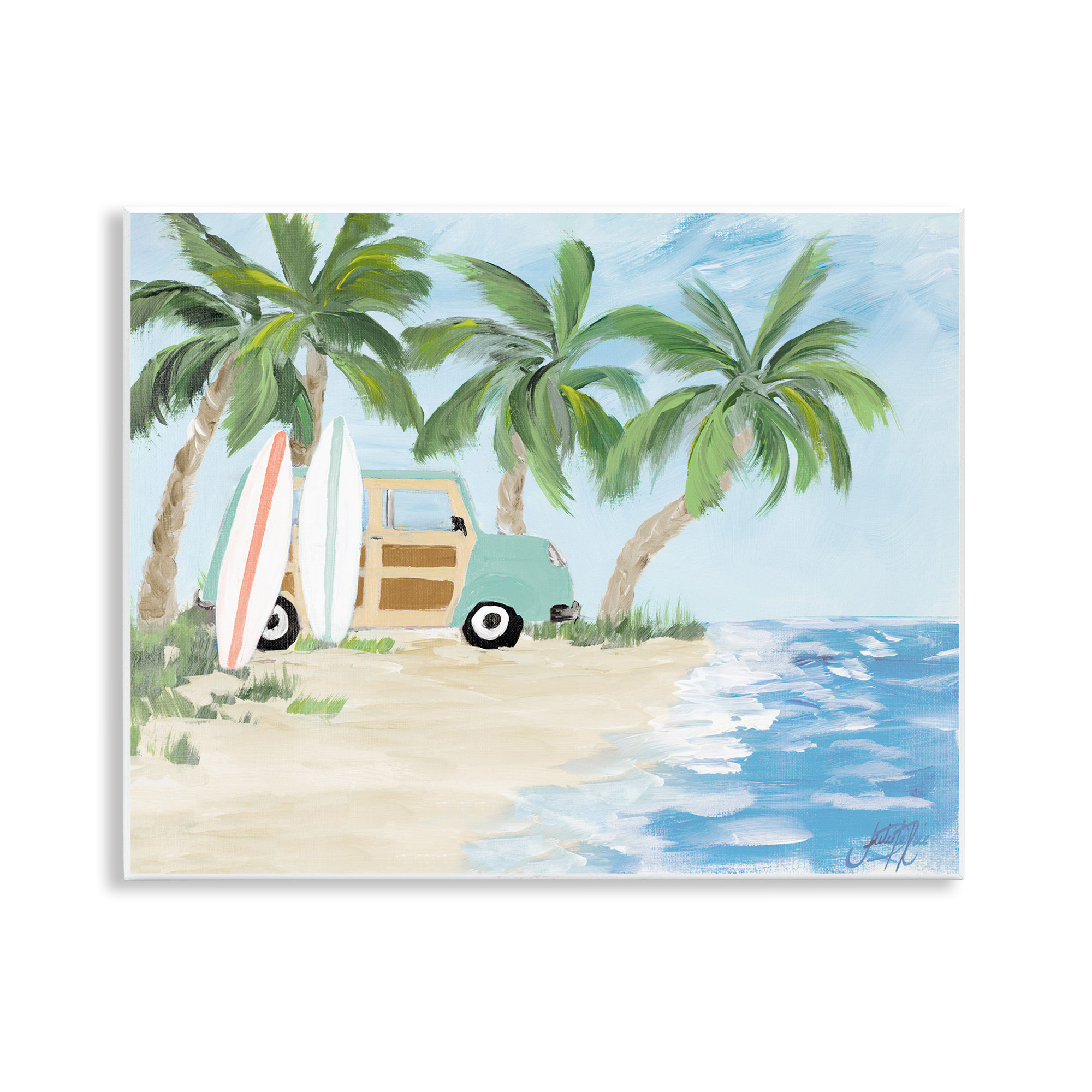 Stupell Industries Tropical Vacation Surfboards Wall Plaque Art by ...