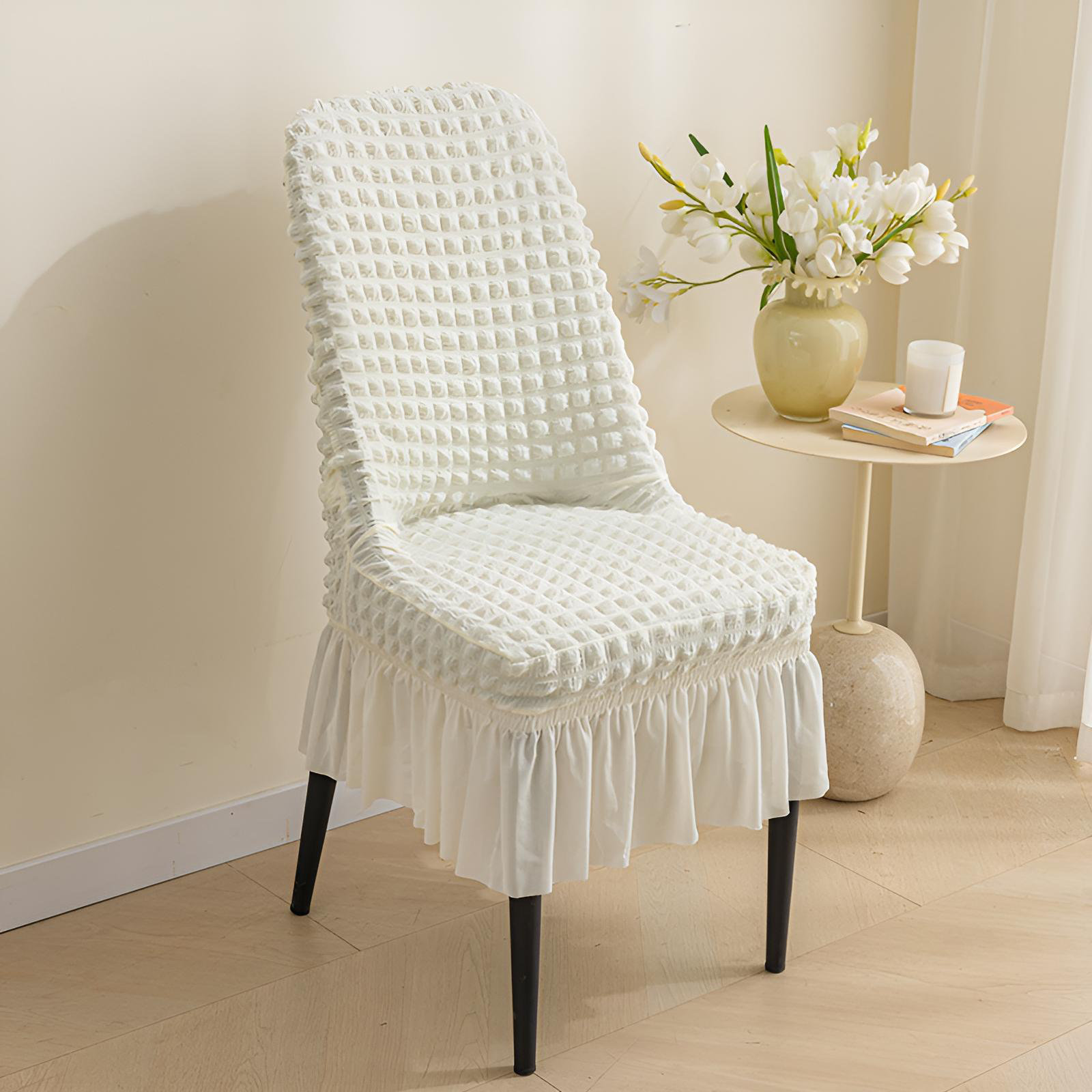 House of Hampton® Curved Chair Cover - Full Wrap Dining Chair Cover ...